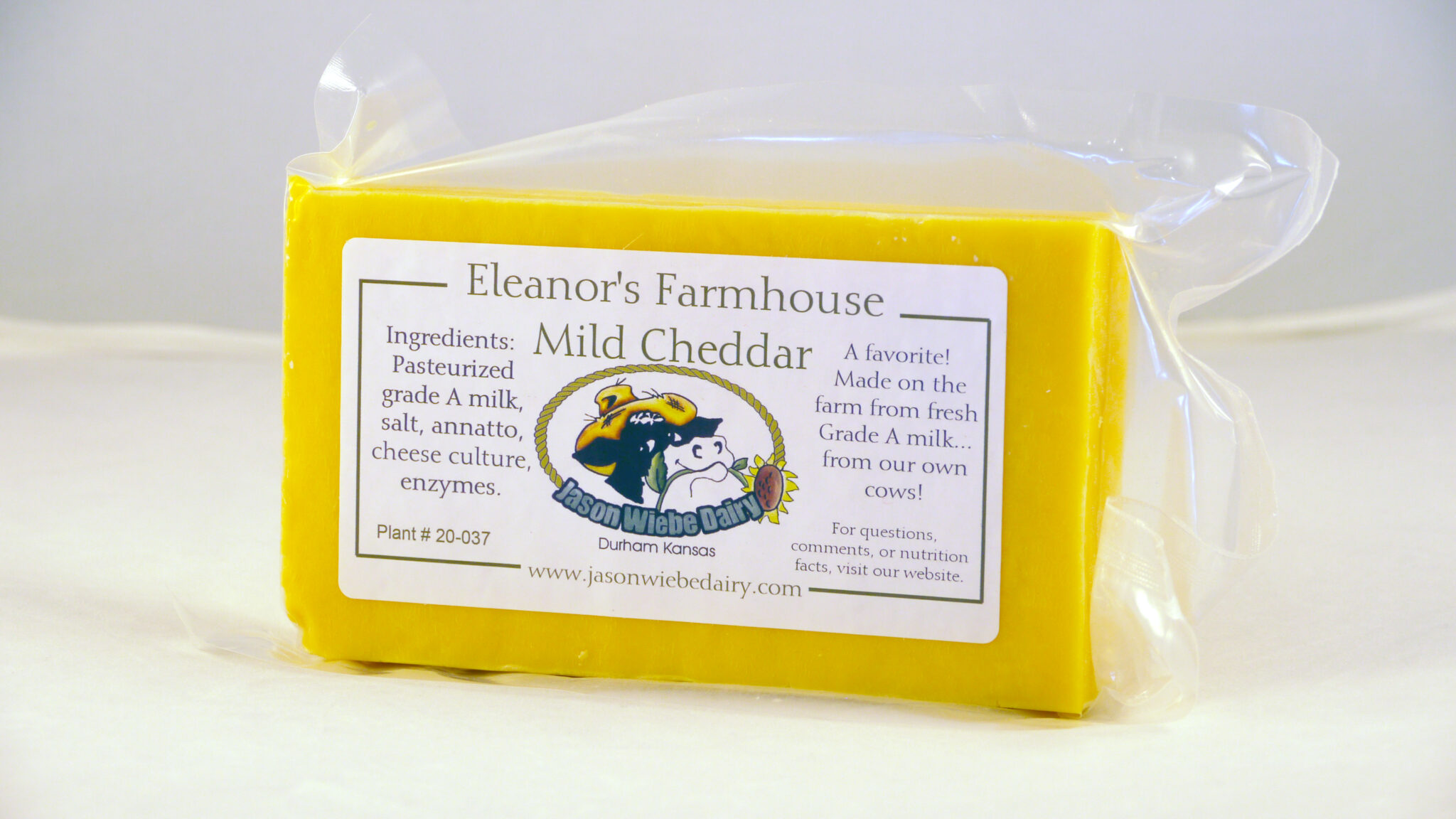 Eleanor's Farmhouse Cheddar - Mild - Jason Wiebe Dairy